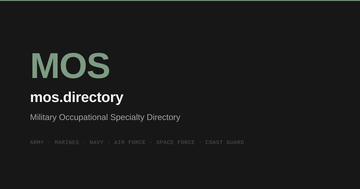 Complete MOS List – All Military Specialties | MOS Directory · mos ...